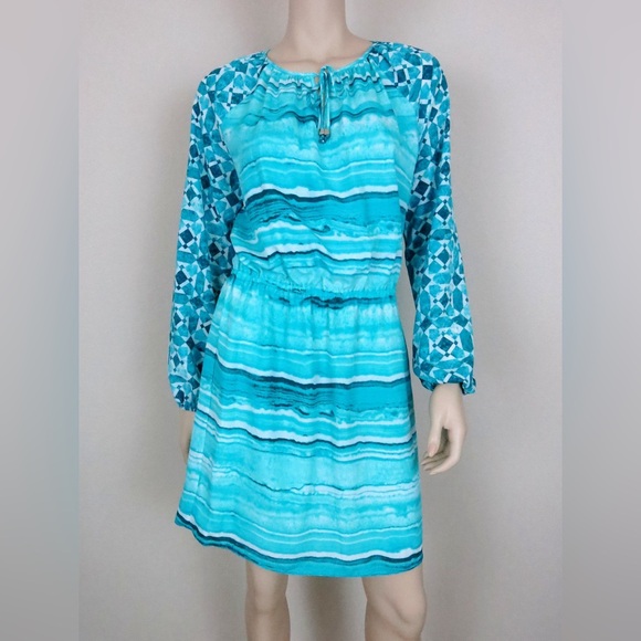 Michael Kors | Dresses | Michael Kors 6 Blue Ocean Resort Wear Dress ...